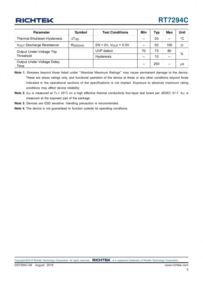 RT7294C technical document page 5