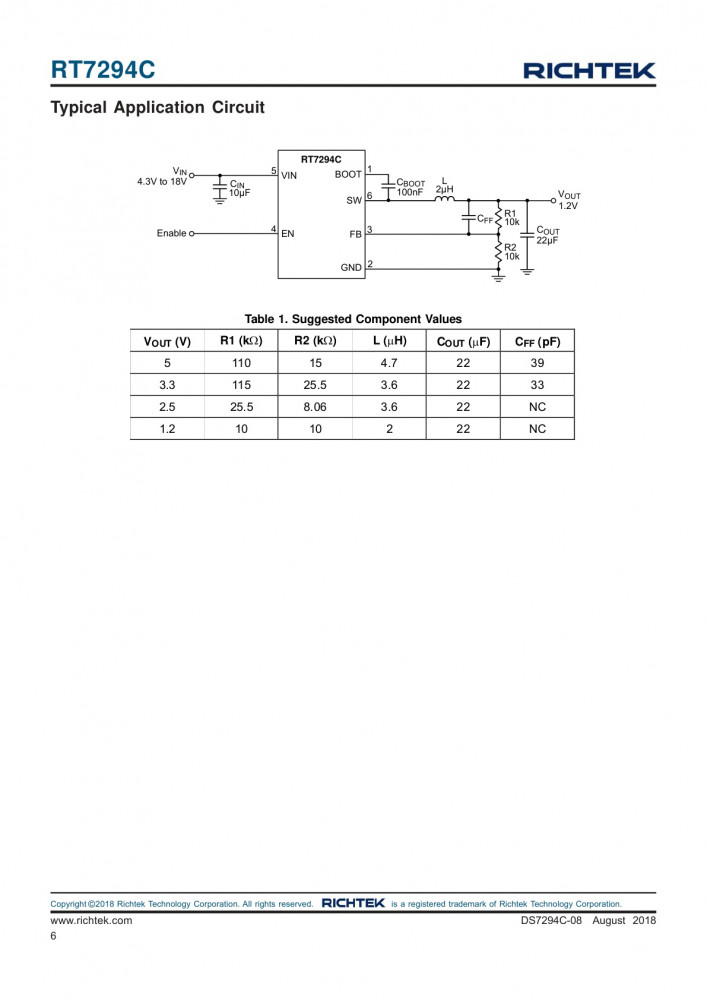 RT7294C technical document page 6