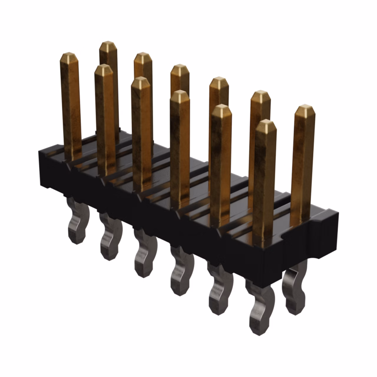 2.00mm Pitch Milli-Grid Straddle Mount Header, 12 Circuits, 0.38µm Gold (Au) Selective Plating, Tray Packaging, Lead-Free for sale