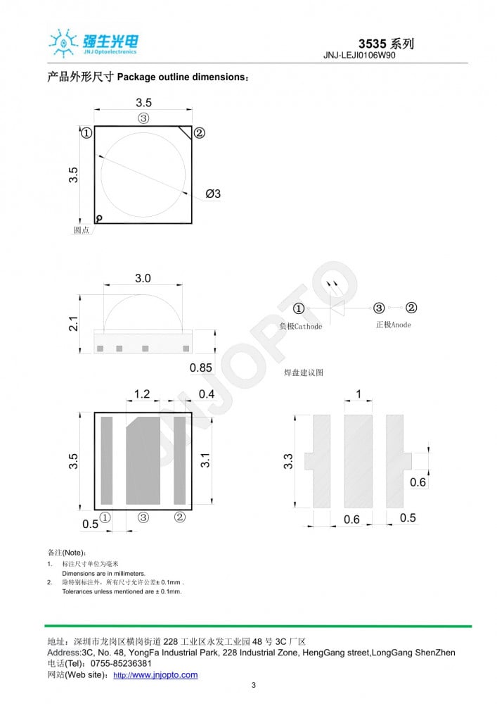 JNJ-LEJI0106W90 datasheet page 3