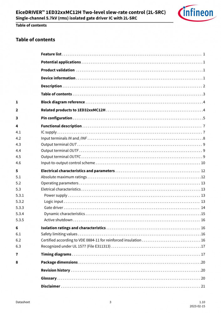 Infineon 1ED3250MC12HXUMA1 datasheet page 3