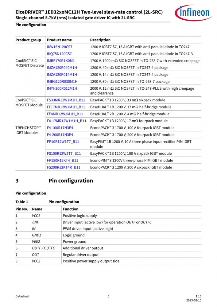 Infineon 1ED3250MC12HXUMA1 datasheet page 5