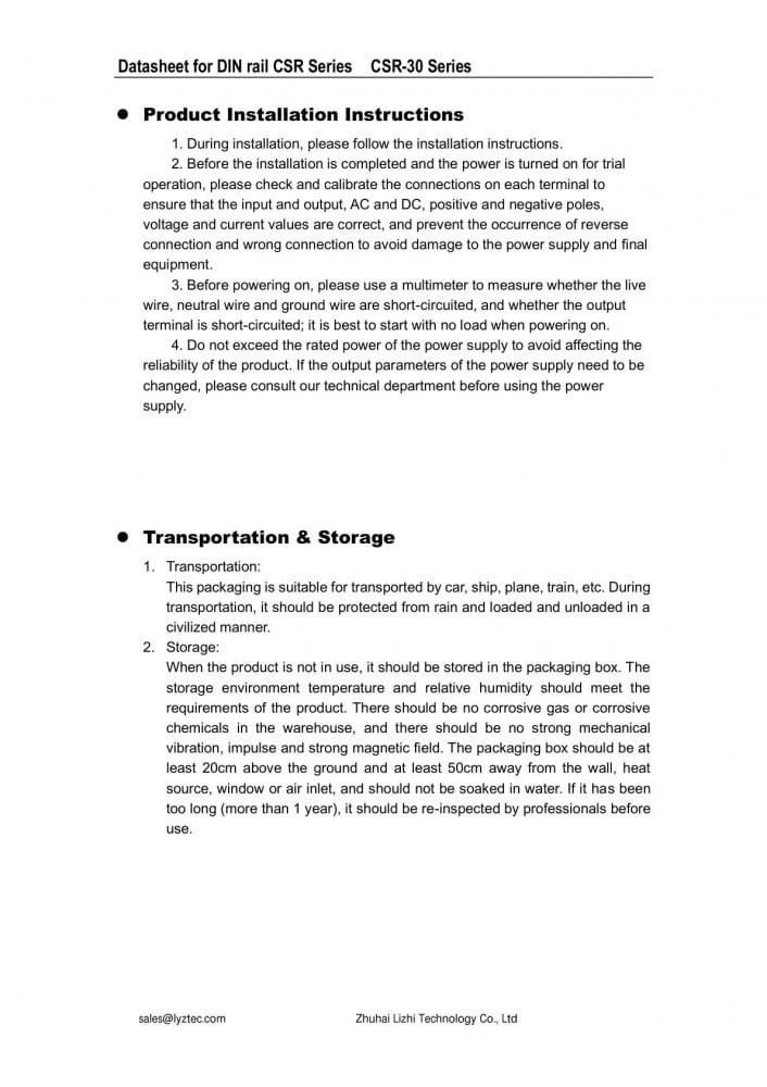 CSR-30-5 datasheet page 4