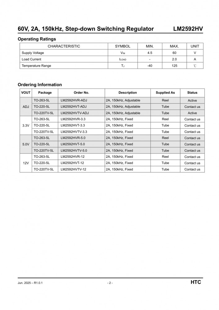 LM2592HV datasheet page 2