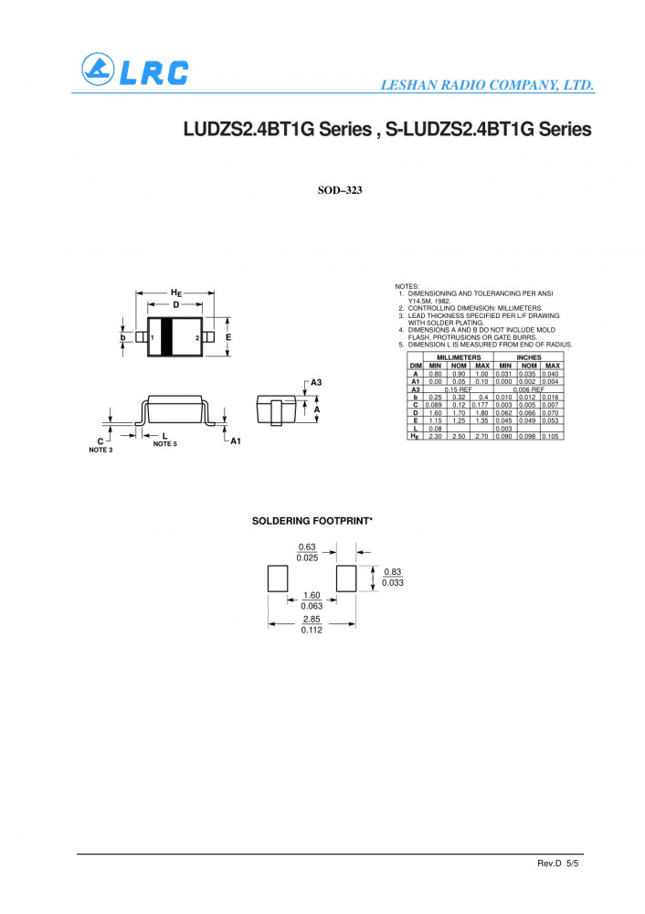 LUDZS10BT1G series datasheet page 5