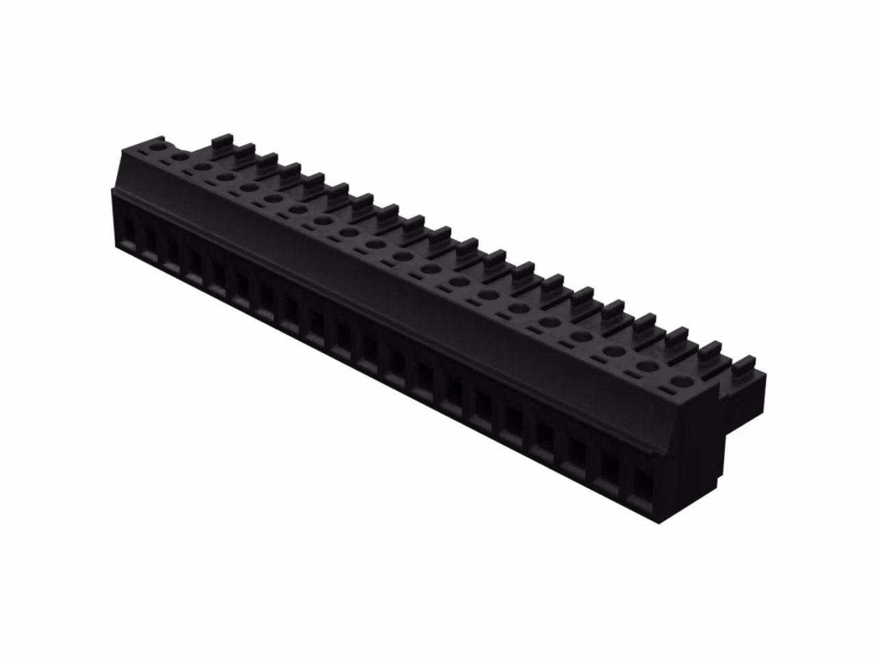 3.81mm Pitch Eurostyle Horizontal Plug, with Standard Imprinting, Gold (Au) Plated, Black, 20 Circuits for sale