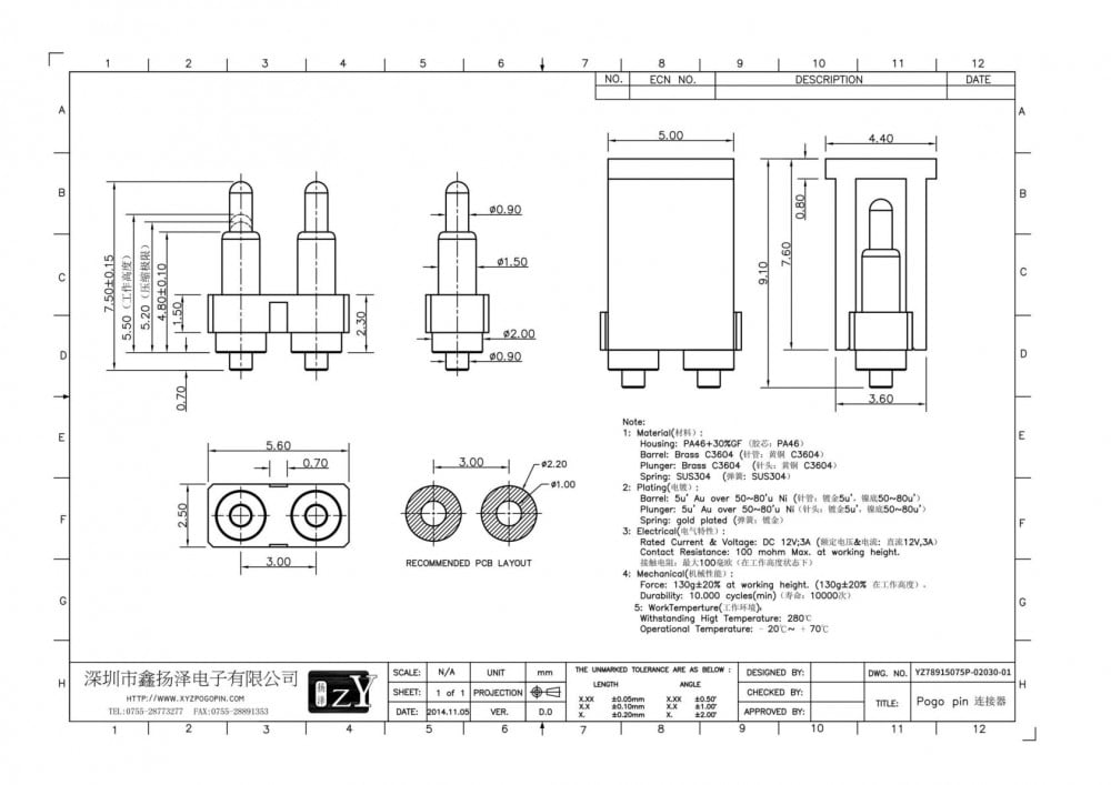 YZ78915075P-02030-01 specification page 3