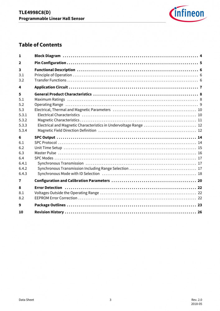 TLE4998C8D datasheet page 3