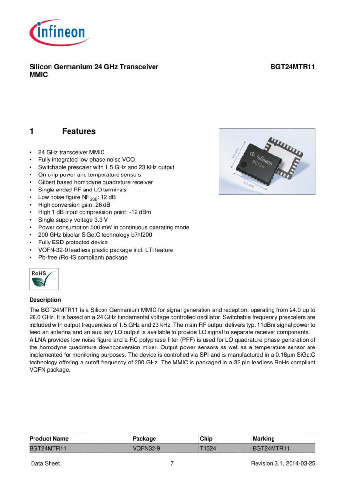BGT24MTR11 datasheet page 7