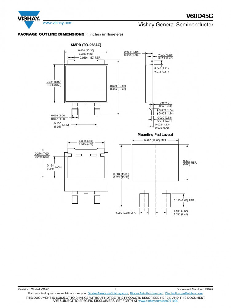 V60D45C datasheet page 4