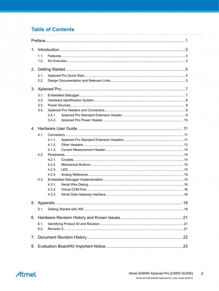 ATSAM4N-XPRO user guide page 2