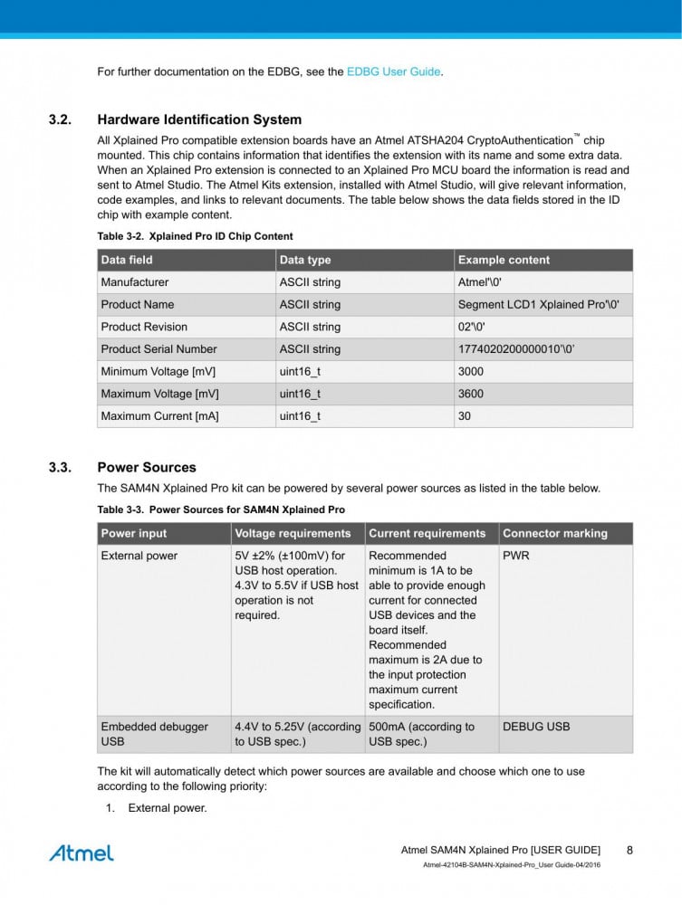ATSAM4N-XPRO user guide page 8