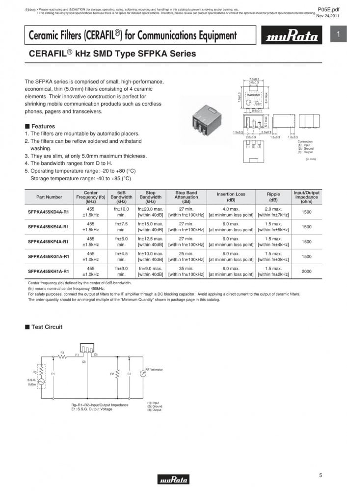 Murata CERAFIL catalog page 7