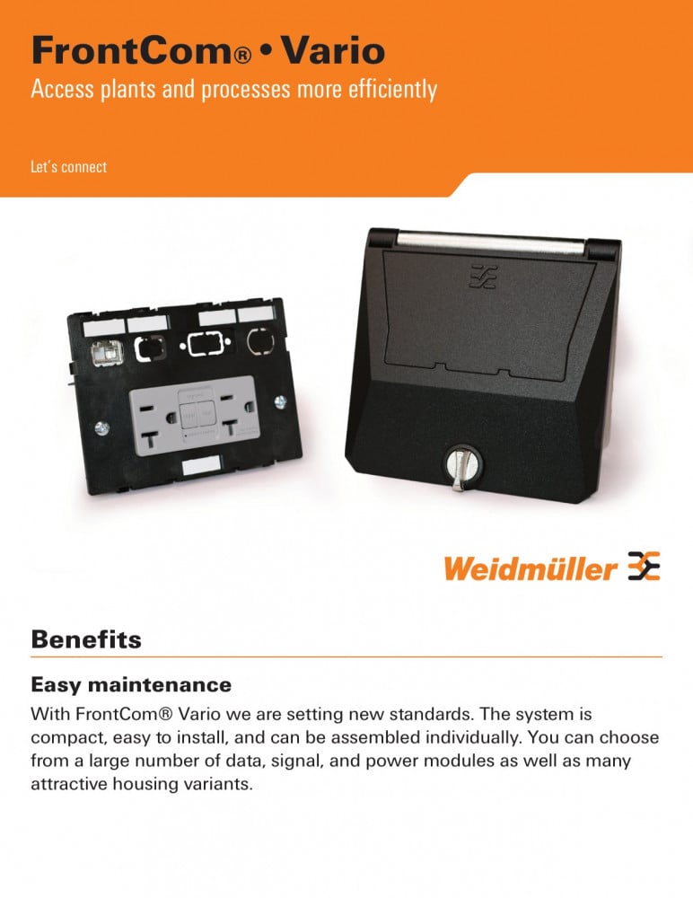 WEIDMULLER FrontCom Vario documentation page 1