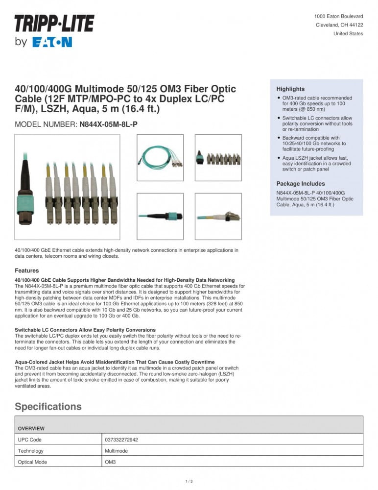 N844X-05M-8L-P documentation page 1