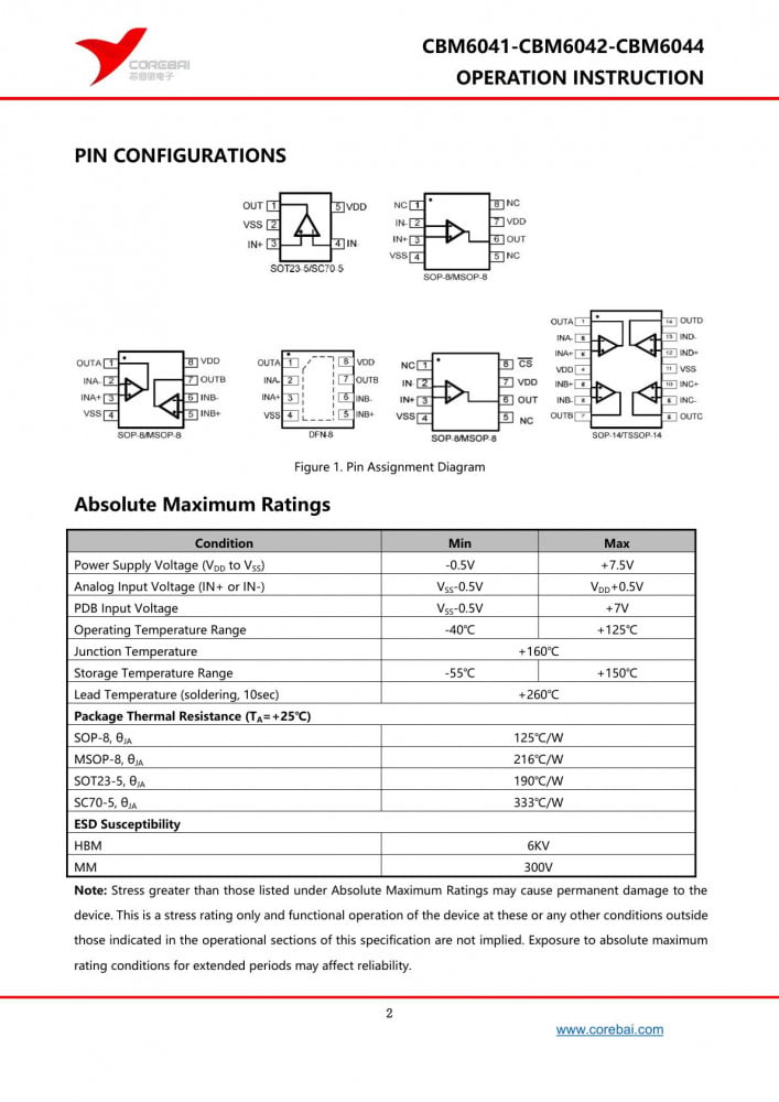 CBM6042AMS8 datasheet page 2