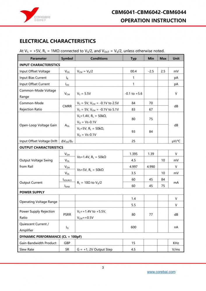 CBM6042AMS8 datasheet page 3