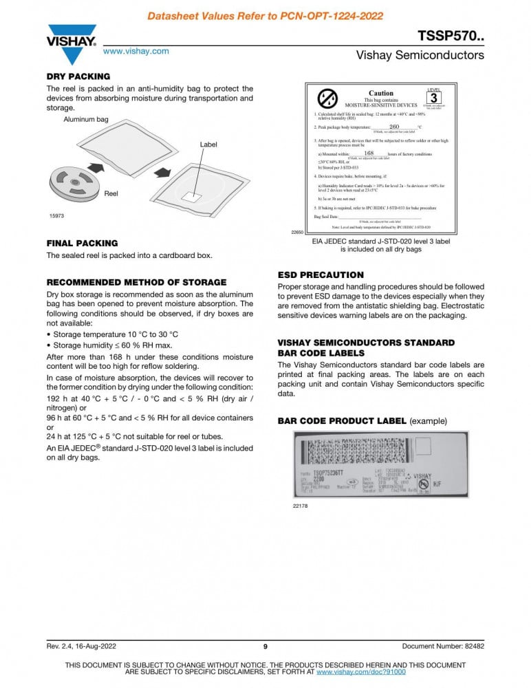 TSSP57038TT1 datasheet page 9