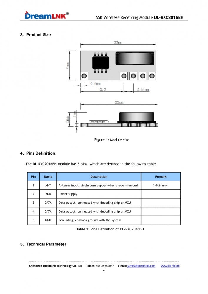 DL-RXC2016BH datasheet page 4