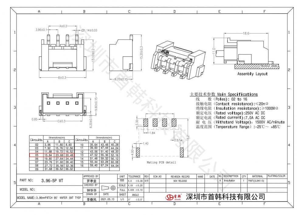 3.96-5P WT approval document page 1