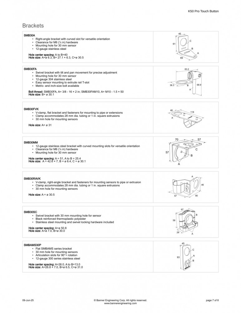 K50 touch indicator technical document page 7