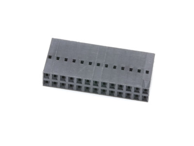 2.54mm Pitch SL Crimp Housing, Dual Row, Version A, Non-polarized, 38 Circuits, Black