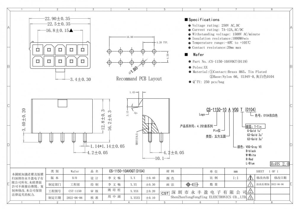 CST CS-1150-10AV0GT(0104) technical drawing preview