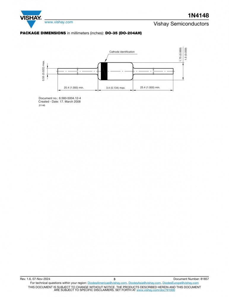 Vishay 1N4148 datasheet page 3