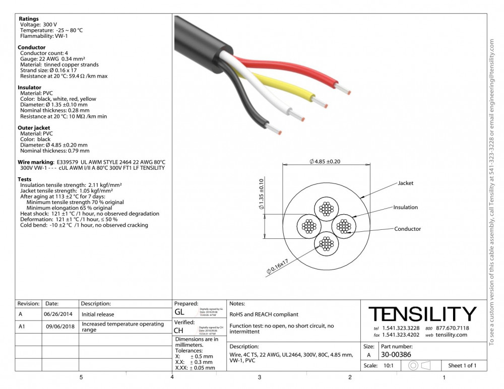 Tensility International 30-00386 product drawing
