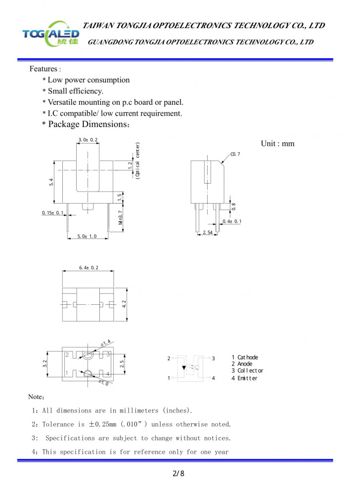 TJ-IEL645FOI4FLC94FR-A5 specification page 2