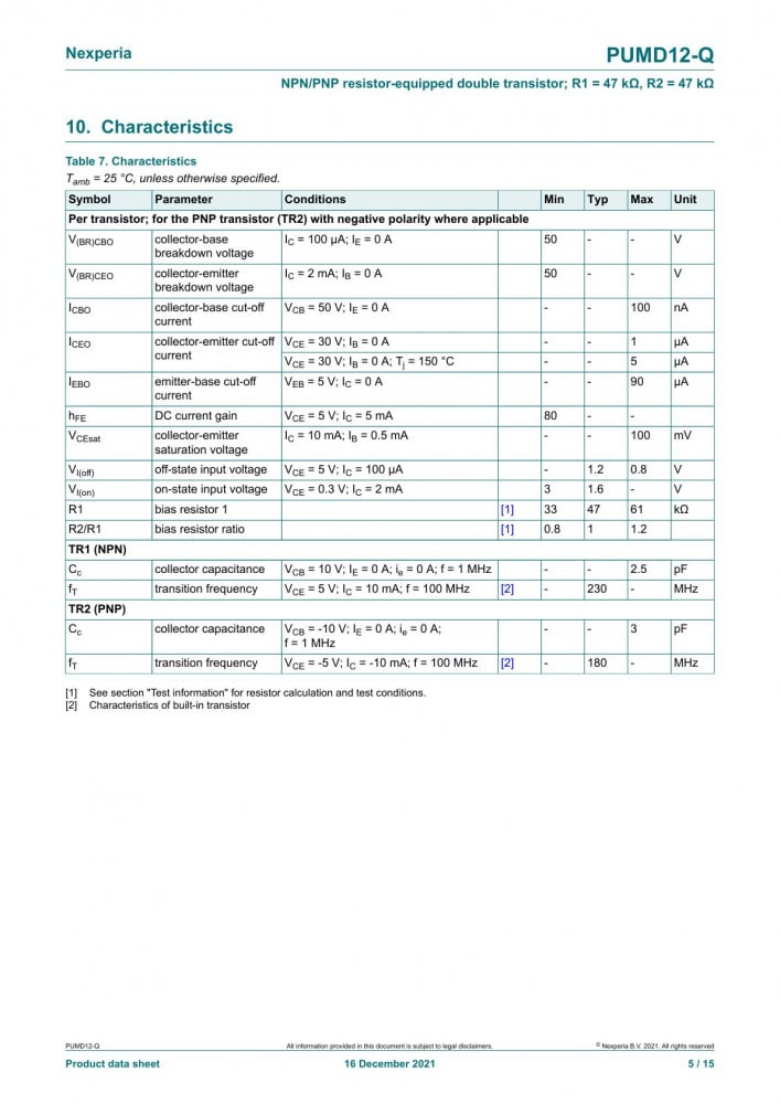 PUMD12-QX datasheet page 5