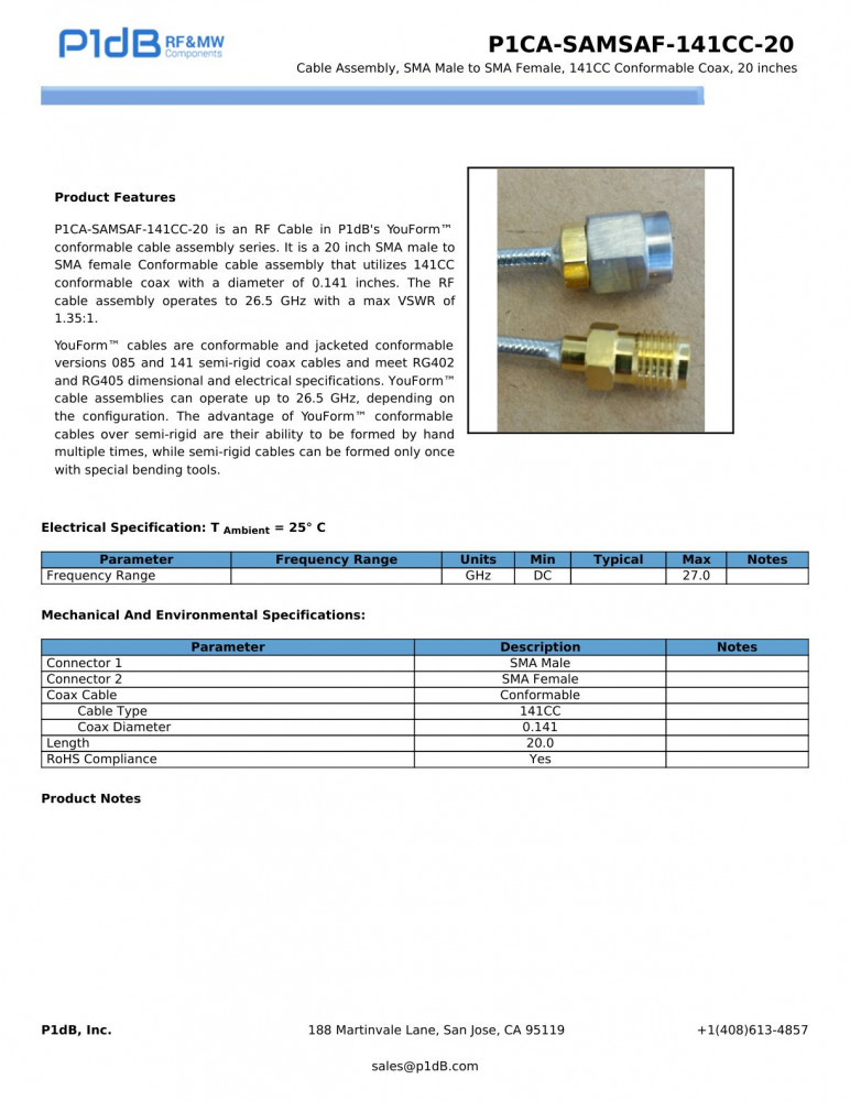 P1CA-SAMSAF-141CC-20 technical document image