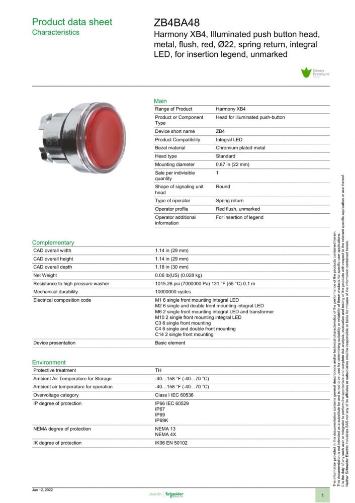 ZB4BA48 technical document page 1