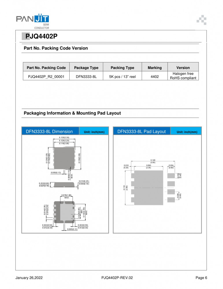PJQ4402P datasheet page 6