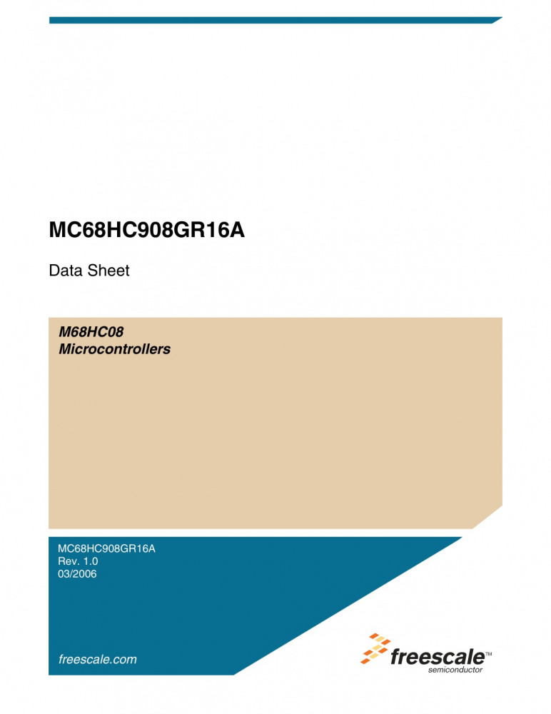 MC68HC908GR16A datasheet page 1