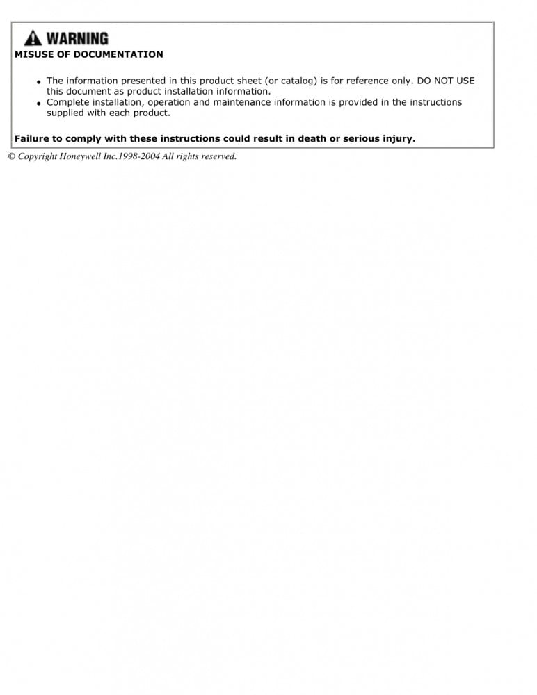 Honeywell 308NPC50K document page 3