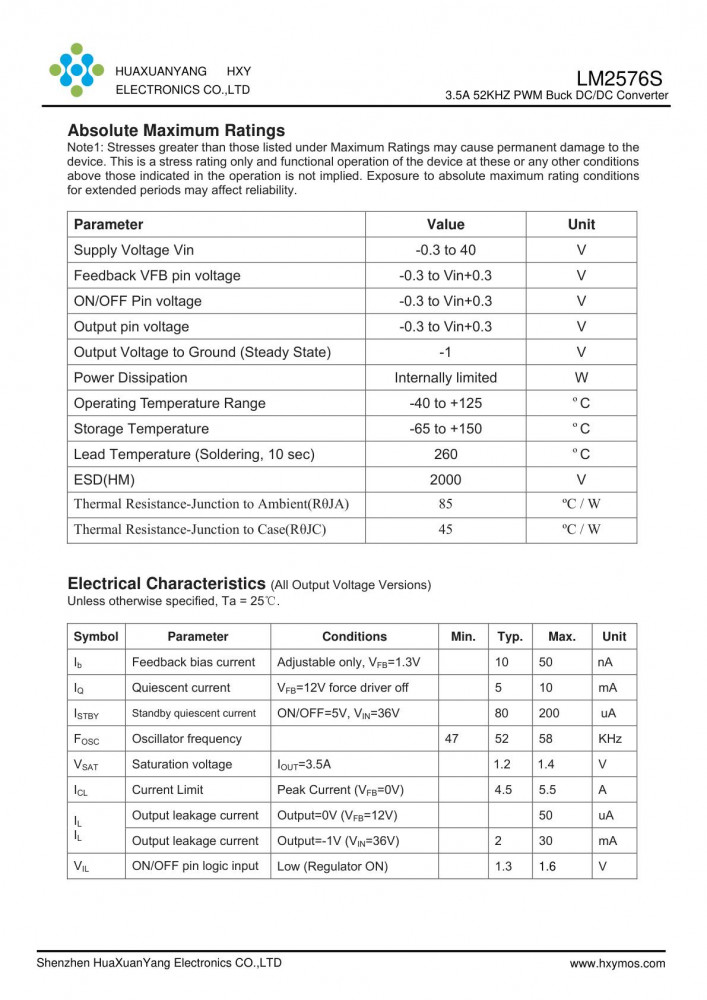 LM2576S-ADJ datasheet page 3