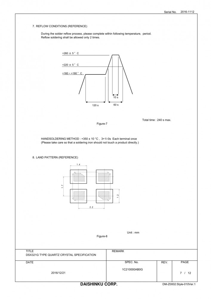 KDS DSX321G specification page 8