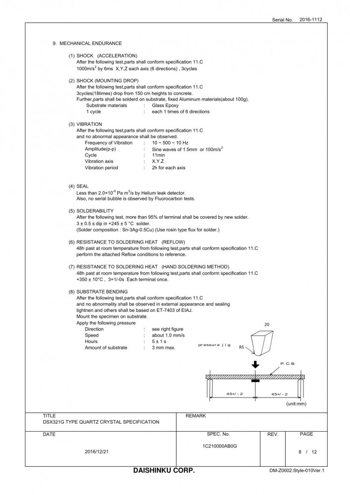 KDS DSX321G specification page 9