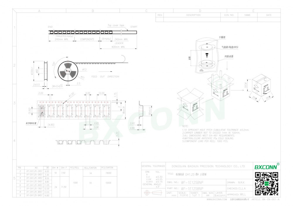 WF-1E125 connector drawing page 2