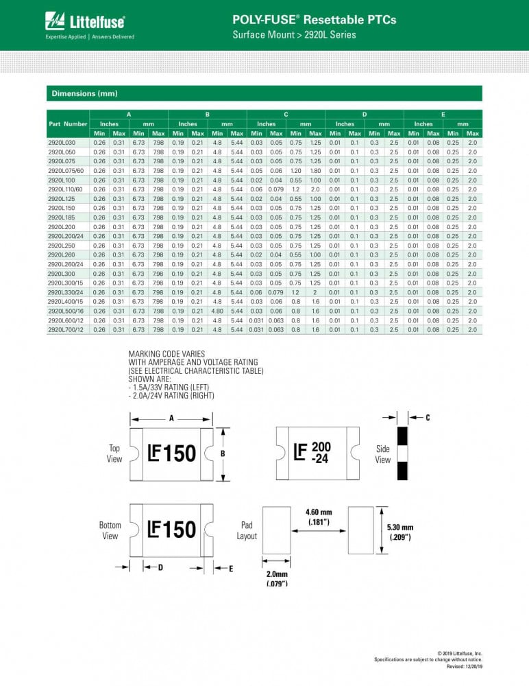 2920L Series datasheet page 4