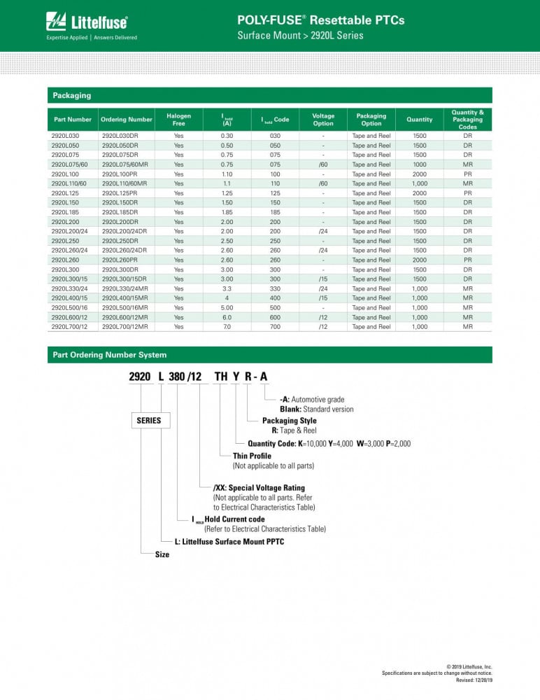 2920L Series datasheet page 5