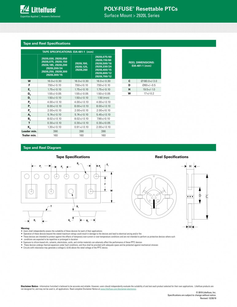 2920L Series datasheet page 6