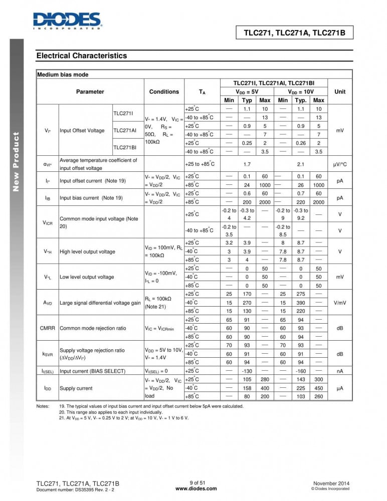 TLC271ACS-13 datasheet page 9