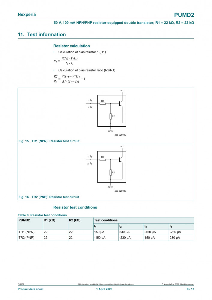 PUMD20,115 datasheet page 9