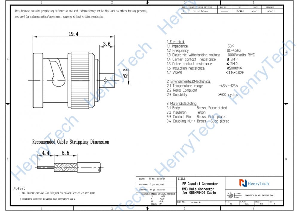 HL-BNC-JB2 technical document page