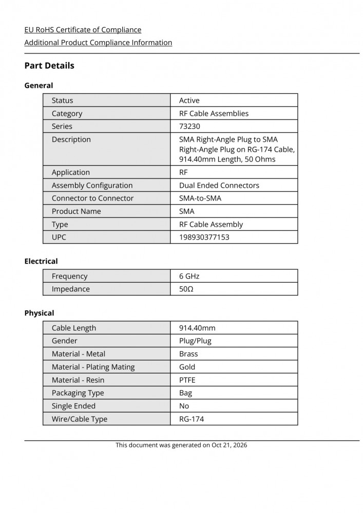 MOLEX 732307155 technical drawing, page 2