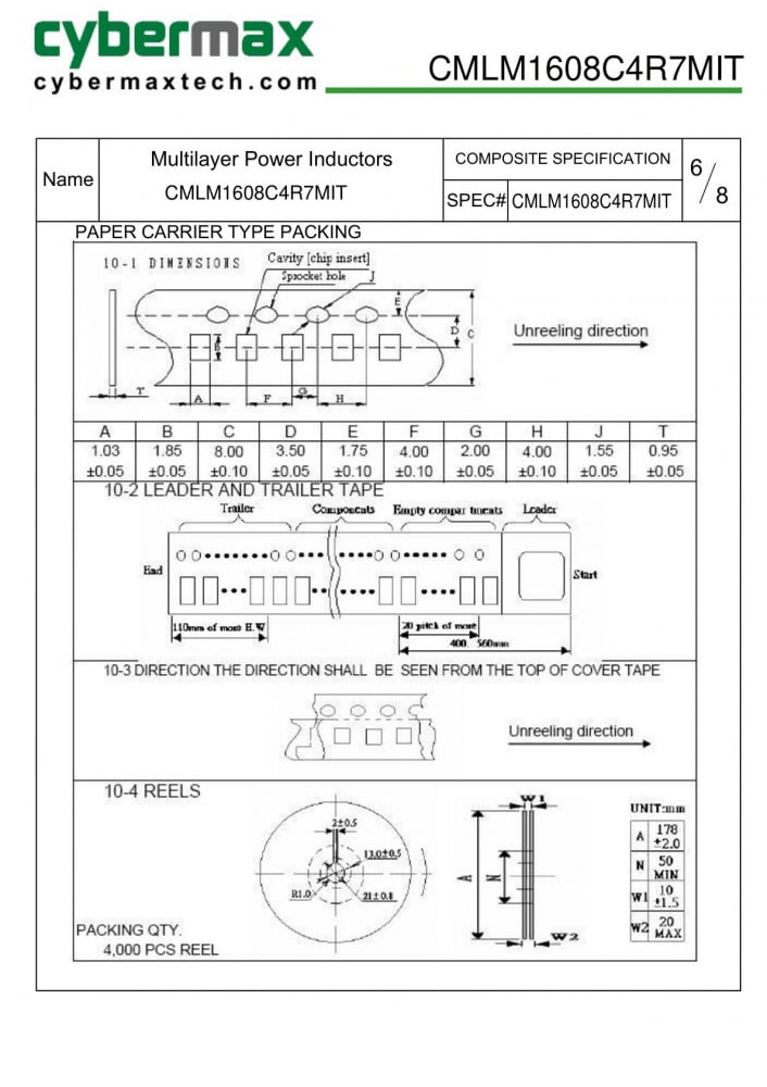 CMLM1608C4R7MIT datasheet page 6