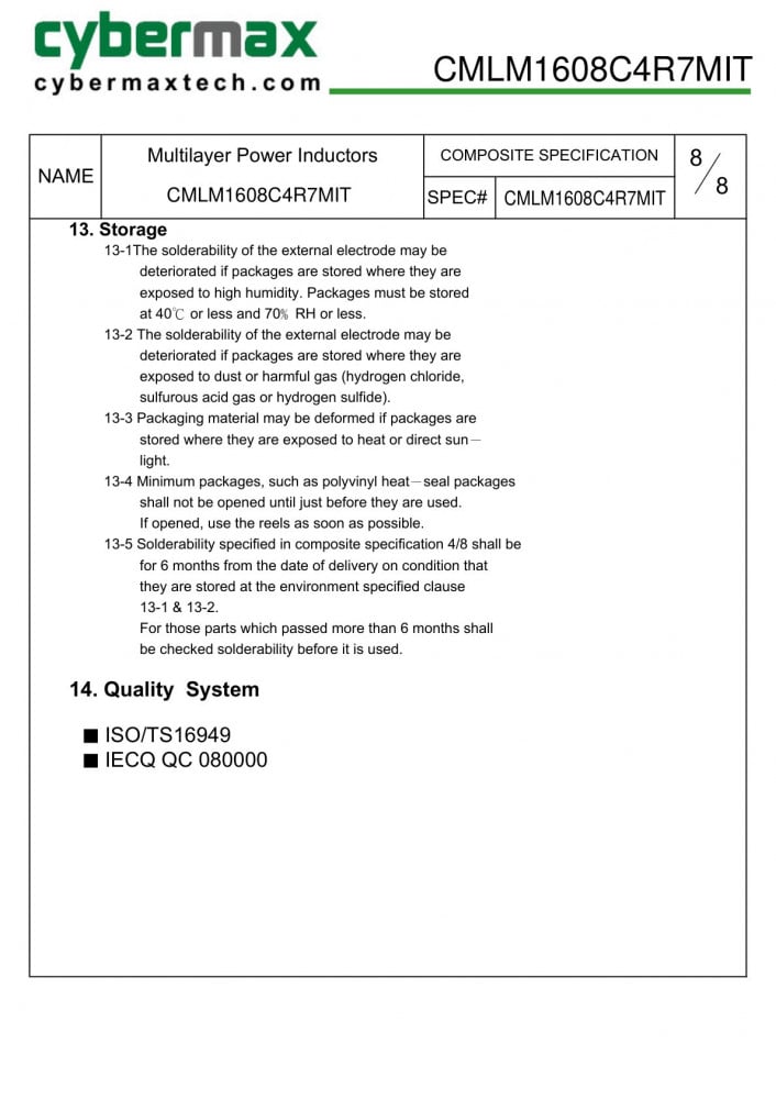 CMLM1608C4R7MIT datasheet page 8