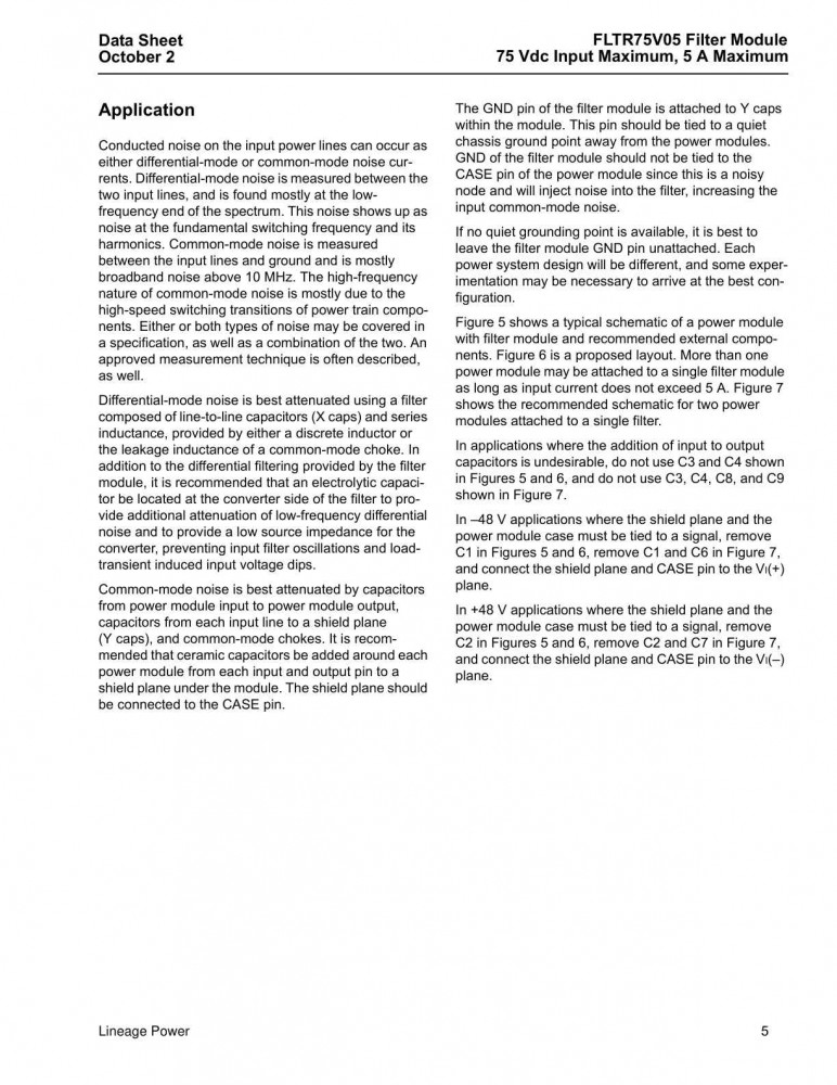 FLTR75V05Z datasheet page 5